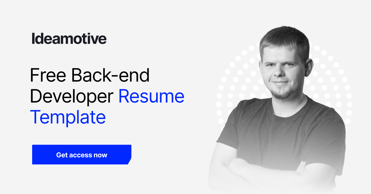 Free Back-end Developer Resume Template